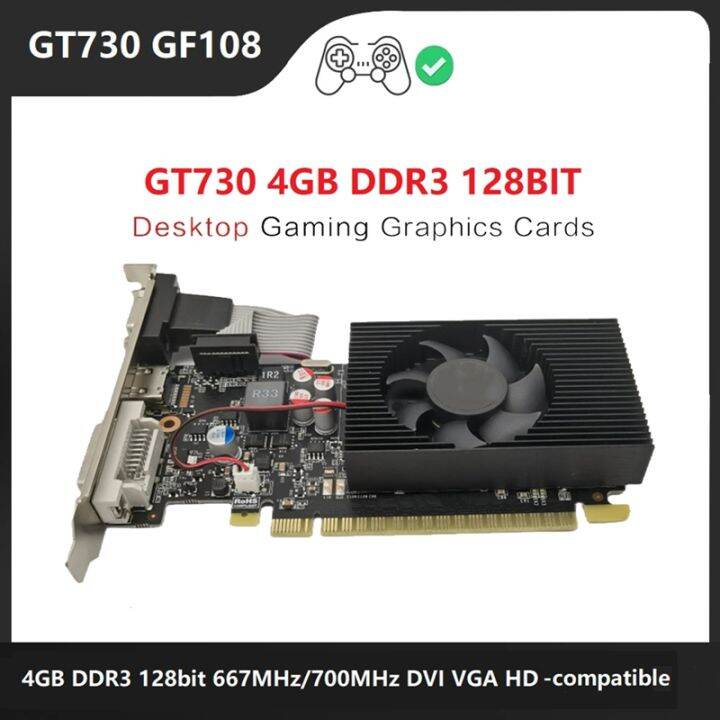 GT730 GF108 Graphics Card DVI VGA -Compatible Interface PCI Express 2.0 ...