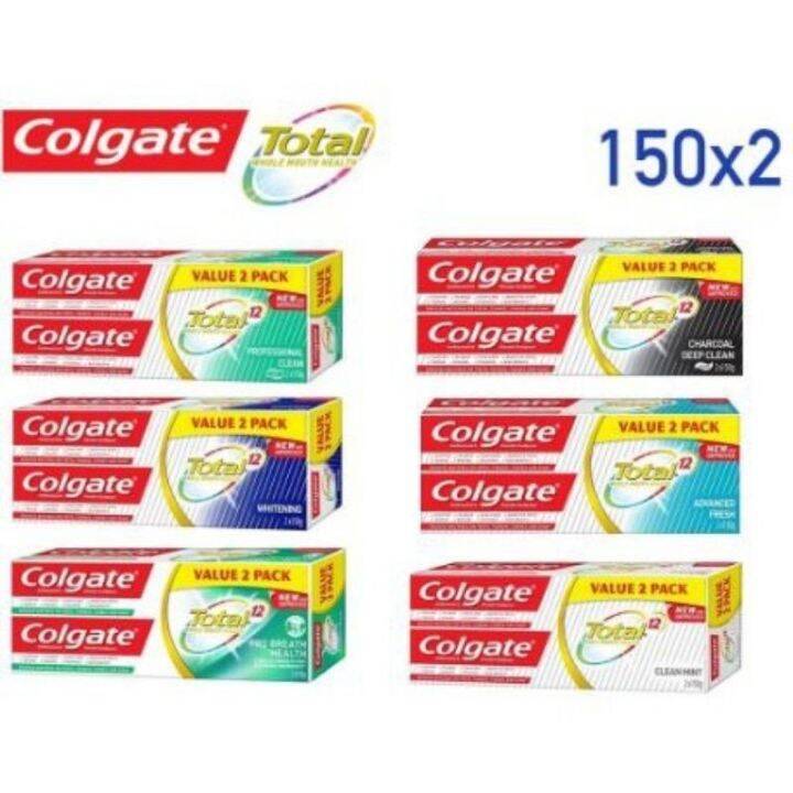 Colgate Total 12 Fluoride Toothpaste 150g x2 | Lazada