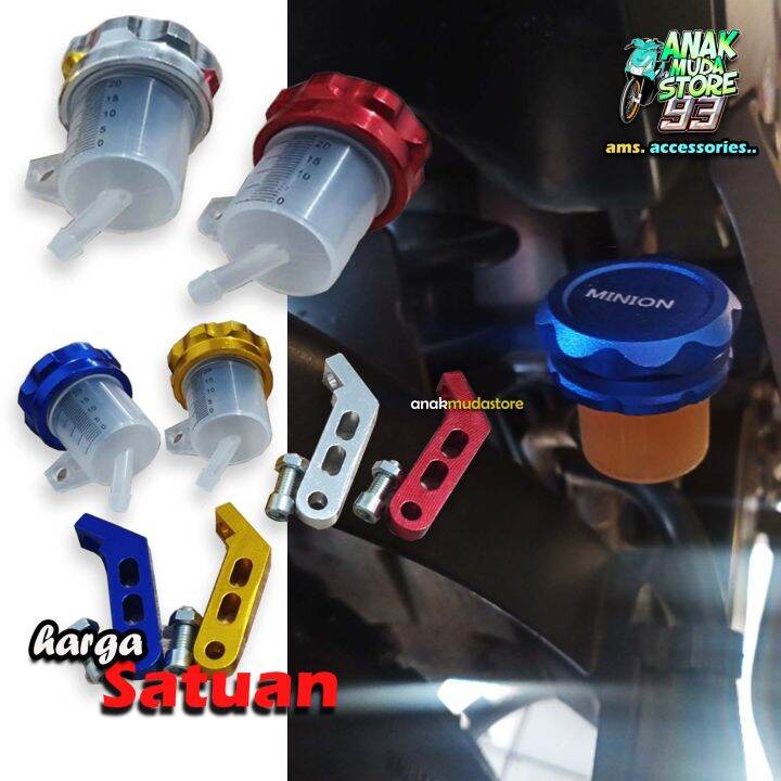 Tabung Minyak Rem Cakram Variasi Tempat Oli Rem CNC Universal Beat ...