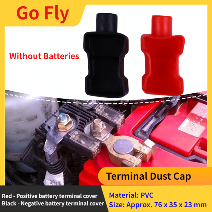 1 Pair Car Battery Negative Positive Terminal Covers Cap Boot ...