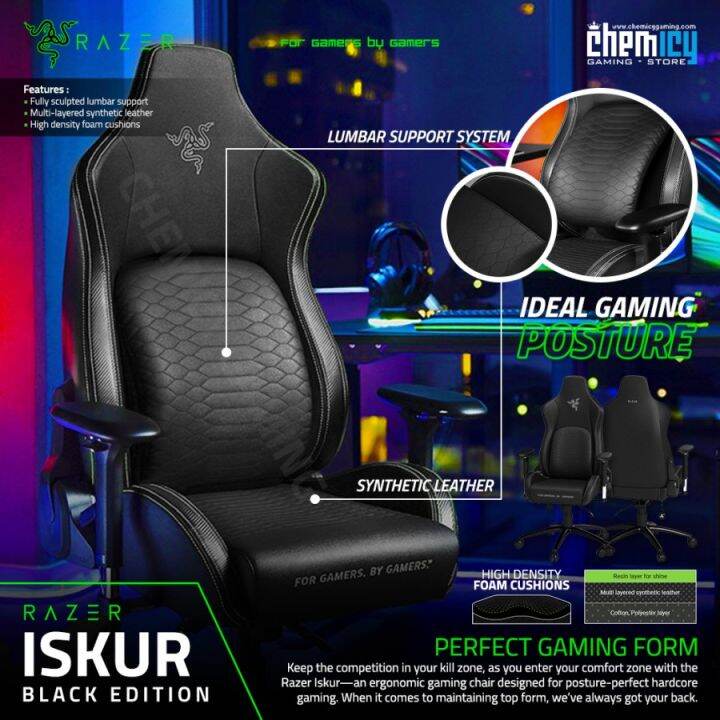 Razer Iskur Black Edition Gaming Chair / Kursi Gaming | Lazada Indonesia