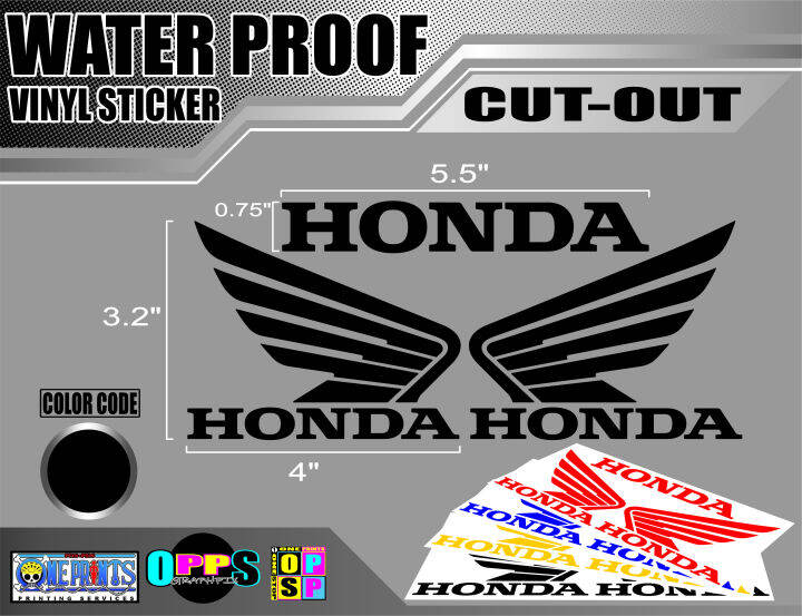HONDA LOGO VINYL STICKERS CUTOUT WATERPROOF | Lazada PH