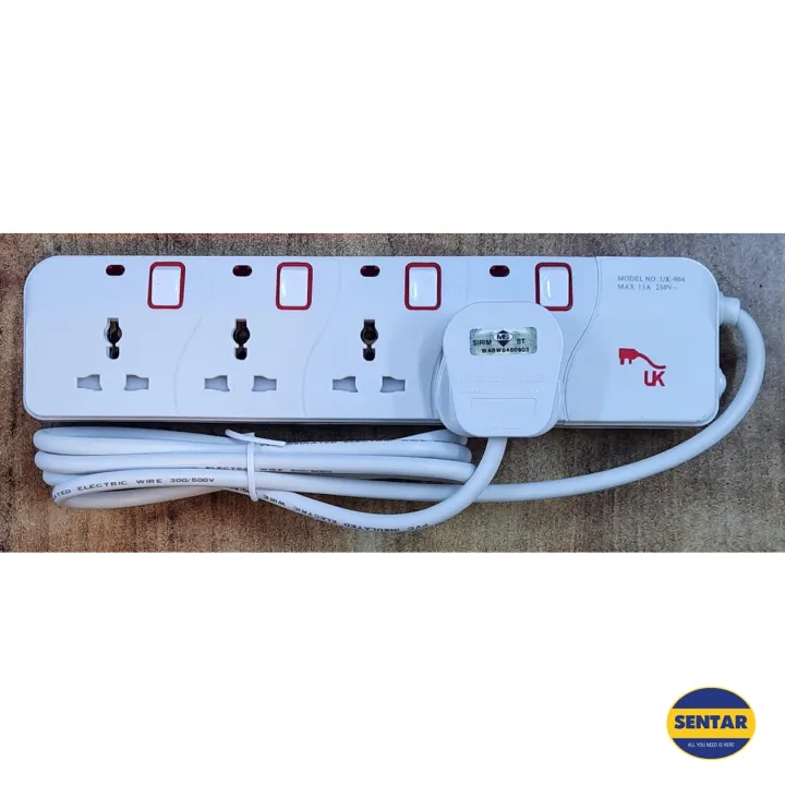 [100% Original] UK Multi Extension Socket-Neon (SIRIM APPROVED) | Lazada