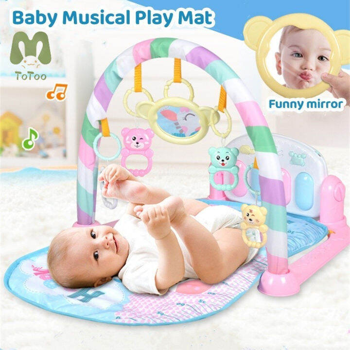 Baby Music Piano Keyboard Play Rack Kids Early Education Gym Crawling ...