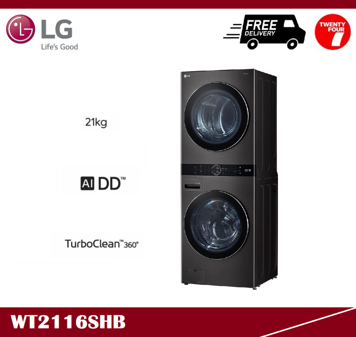 [ Delivered by Seller ] LG 21KG WashTower™ All-In-One Stacked Front Load Washing Machine ...