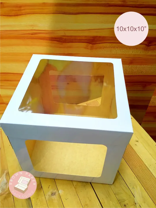 Reversible Tall Box 10x10x10 with 10" Square Board in packs of 3pcs ...