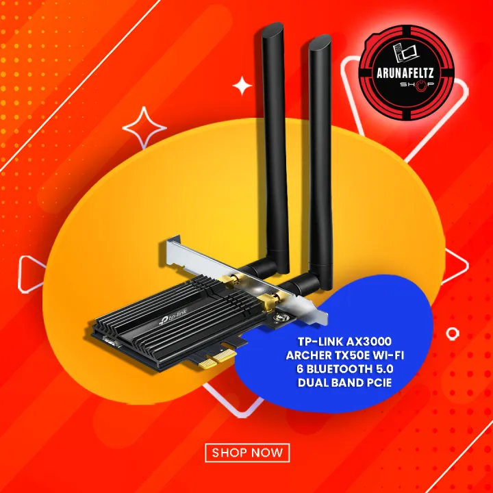 TP-LINK AX3000 ARCHER TX50E WI-FI 6 BLUETOOTH 5.0 DUAL BAND PCIE ... TP-LINK AX3000 ARCHER TX50E WI-FI 6 BLUETOOTH 5.0 DUAL BAND PCIE ...