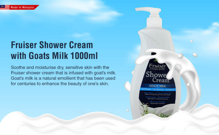 Fruiser Shower Cream Goats Milk 1000mL | Lazada PH