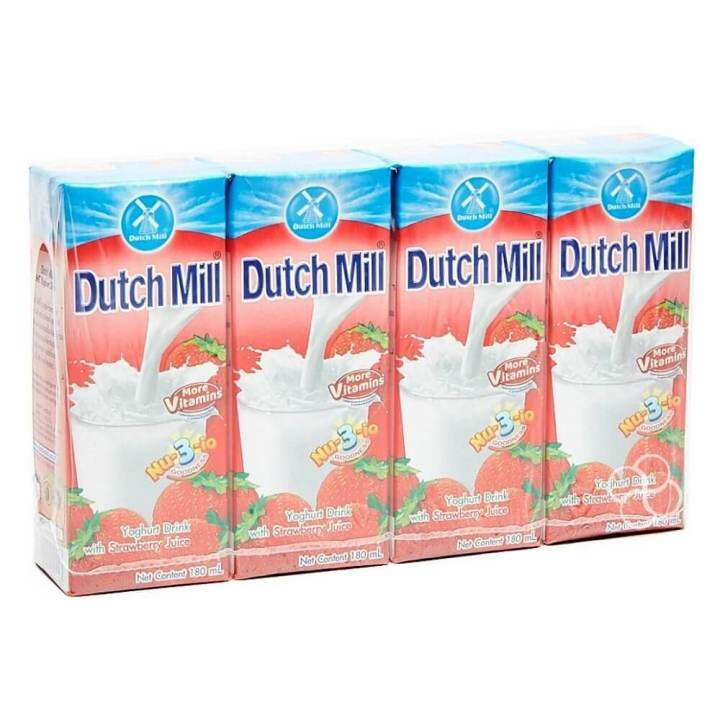 Dutch Mill Strawberry Yogurt Drink 4 x 180mL | Lazada PH
