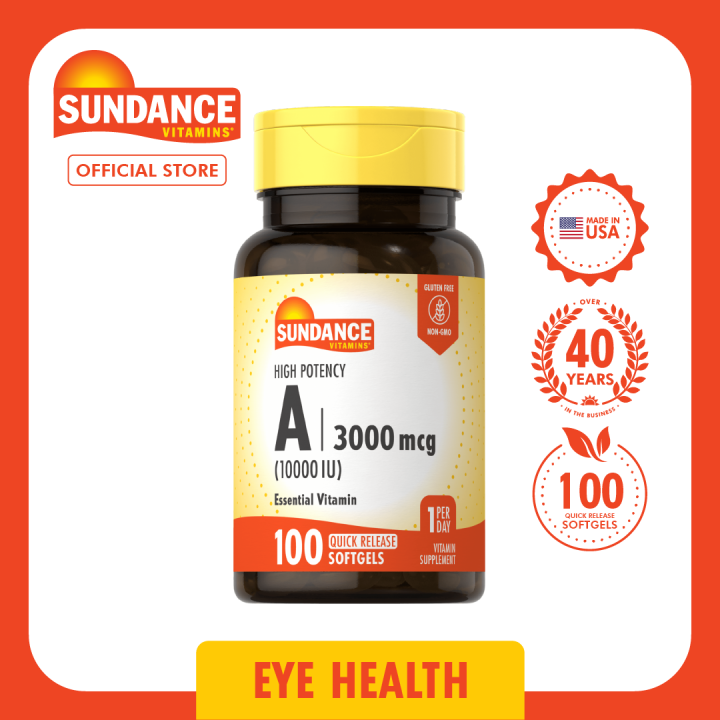 Sundance Vitamin A 10,000 IU 100 Softgels | EXP DATE 06/23 | Lazada PH