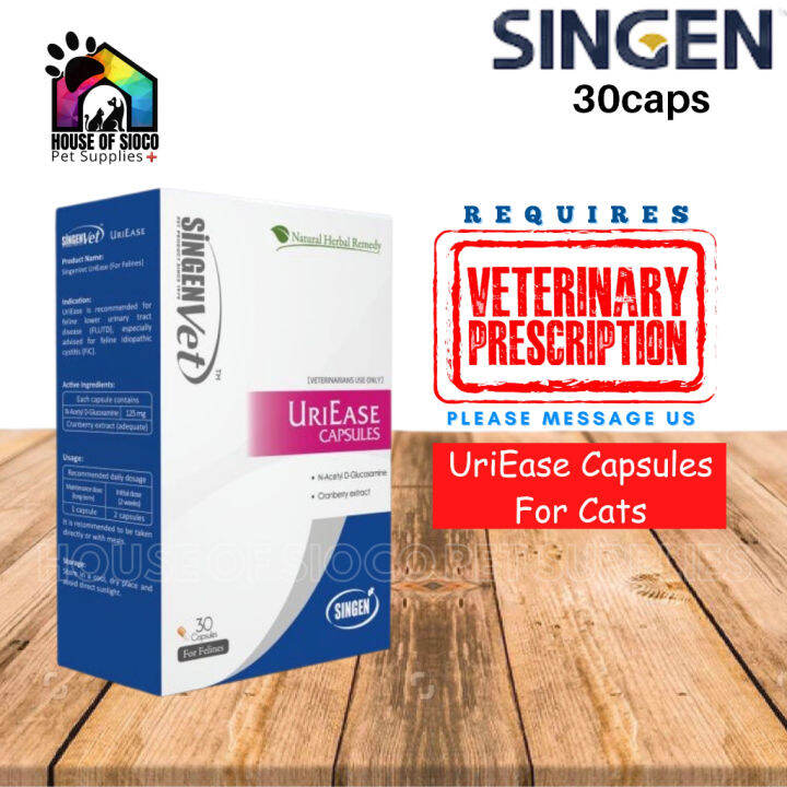 Singen UriEase Capsule For Cats 30caps/Box (PRESCRIPTION REQUIRED ...