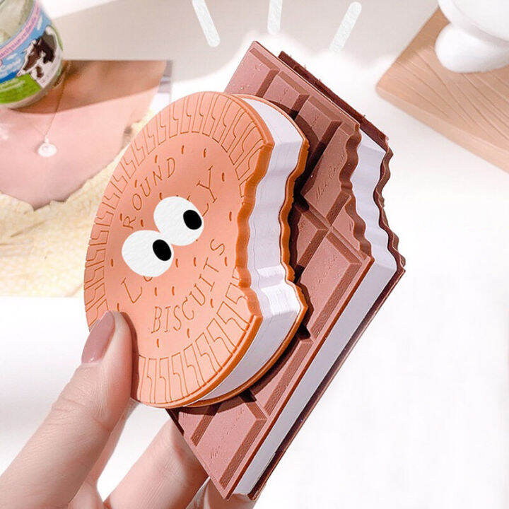 Cute Cartoon Chocolate Shape Note Books Memo Notepad Portable Message ...
