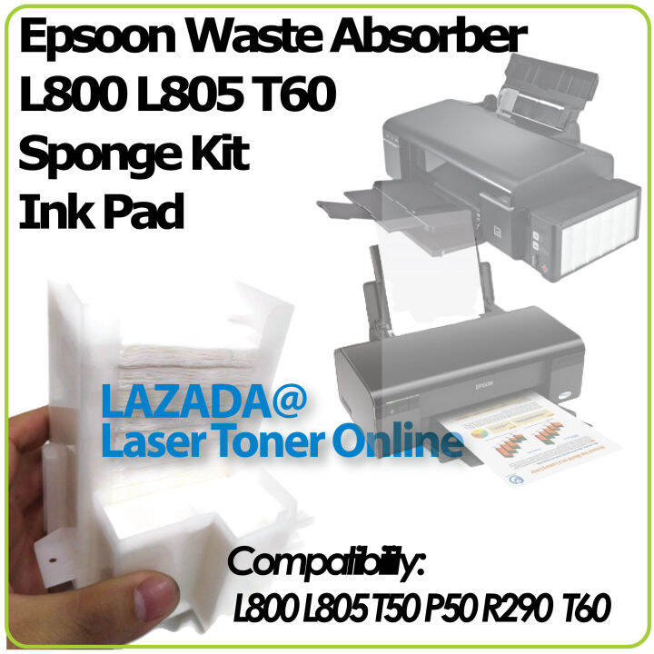 Epson L800 L805 T60 Waste Absorber Full Ink Pad Sponge Kit ( Error ...