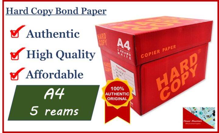 Hard Copy Bond Paper / A4 / 5 reams | Lazada PH