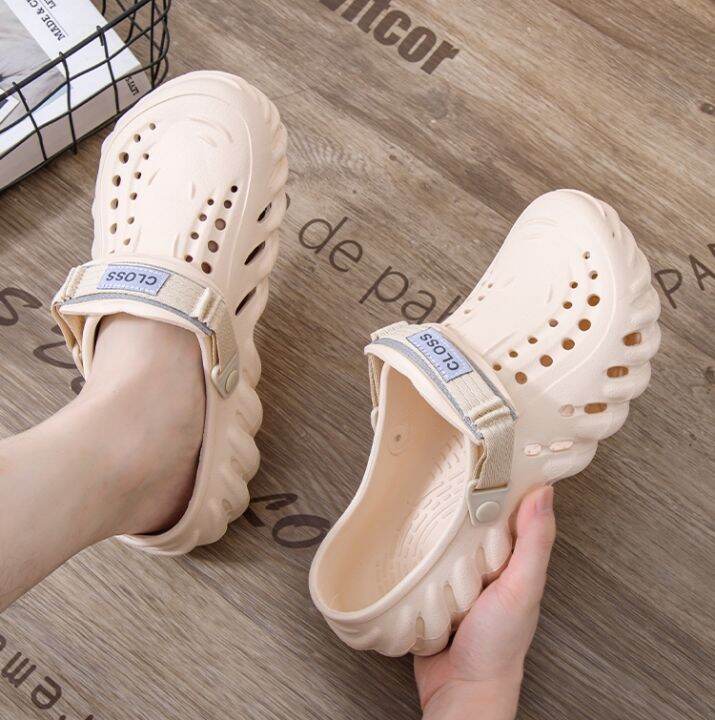 New Trend Lightweight Comfy Korean Fingerprint Hole Shoes Couple Style ...