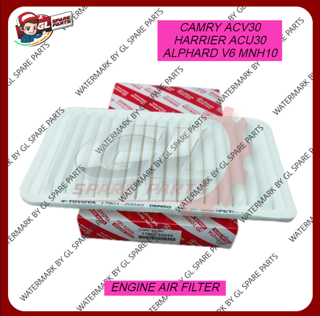 ENGINE AIR FILTER TOYOTA CAMRY ACV30 HARRIER ACU30 ALPHARD V6 MNH10 ...