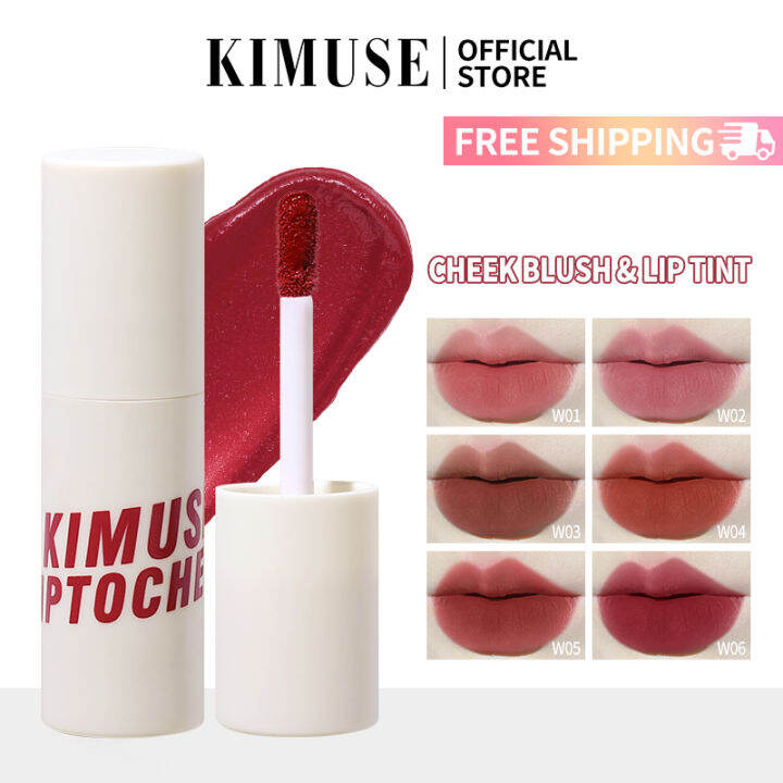 KIMUSE Cheek Blush & Lip Tint Long-Lasting and Mask-Proof Muti-Use Lip ...