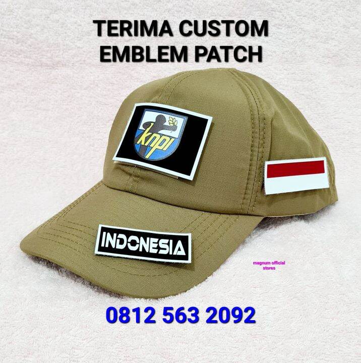Logo KNPI Topi Tactical Army BONUS FREE 3 Patch Emblem Prepet Perekat ...