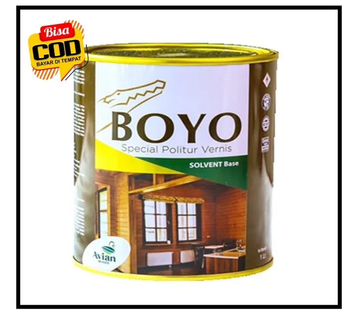 BOYO Politur Plitur Pelitur 1kg Warna / Vernish 1 Liter 1 KG Cat Plitur ...