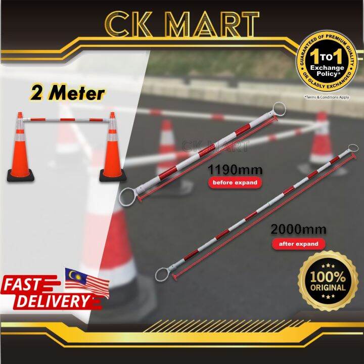 **SUPER OFFER**2 METER EXPANDABLE RETRACTABLE POLE CONE TRAFFIC BAR ...