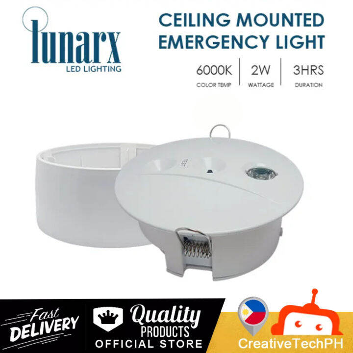 Lunarx Ceiling Mounted Emergency Light Emergency Lamp Brown Out ...