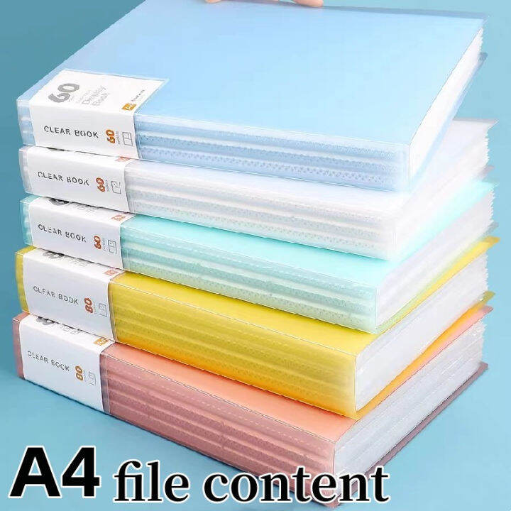 BSN A4 Gradient Folder Document Clear Book folder paper Storage Office ...