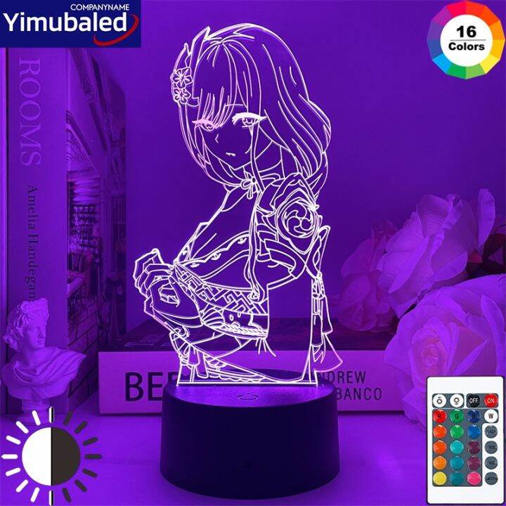 Genshin Impact Raiden Shogun 3d Lamp Genshin Impact Stand Lighting ...