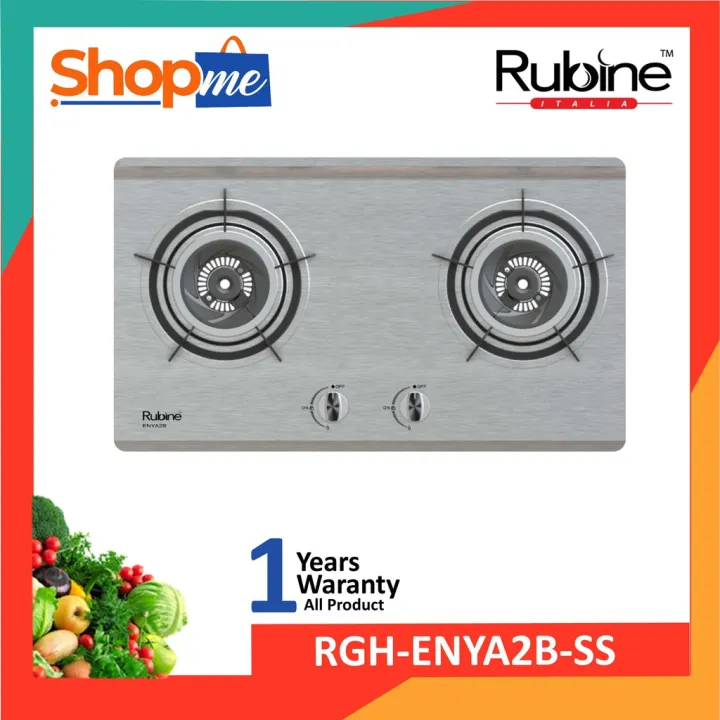 RUBINE GAS HOB STAINLESS STEEL ENYA 2B | Lazada