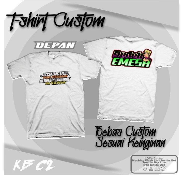 Kaos Sablon Satuan custom Bebas Design / Kaos Custom / Sablon Satuan ... Kaos Sablon Satuan custom Bebas Design / Kaos Custom / Sablon Satuan ...