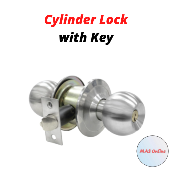 587SS Cylinder Lock Set Cylindrical Lockset Tombol pintu bilik ...