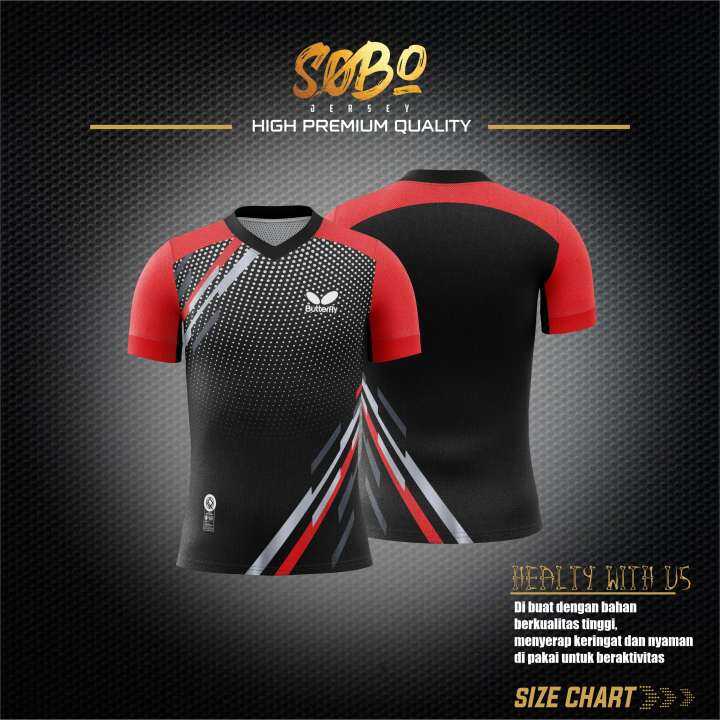 Jersey Ping Pong Merah Putih Poin Custom Free Name Set | Lazada Indonesia
