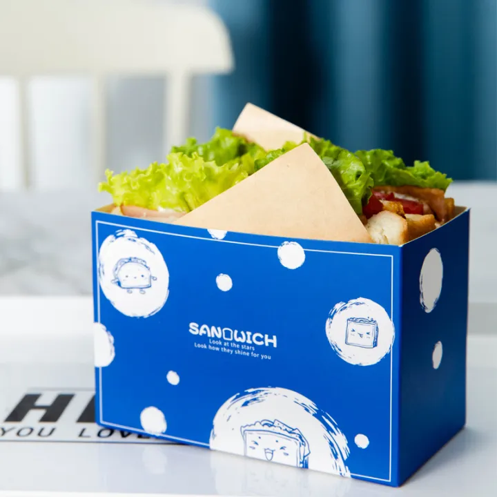 Sandwich Packing Box Toast Packaging Paper Box Disposable Paper Cups ...