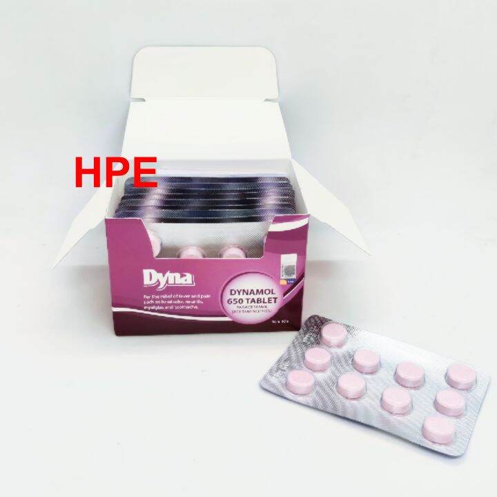 DYNAMOL 650 TABLET (10 X 10'S) PARACETAMOL 650mg - Melagakan Deman dan ...