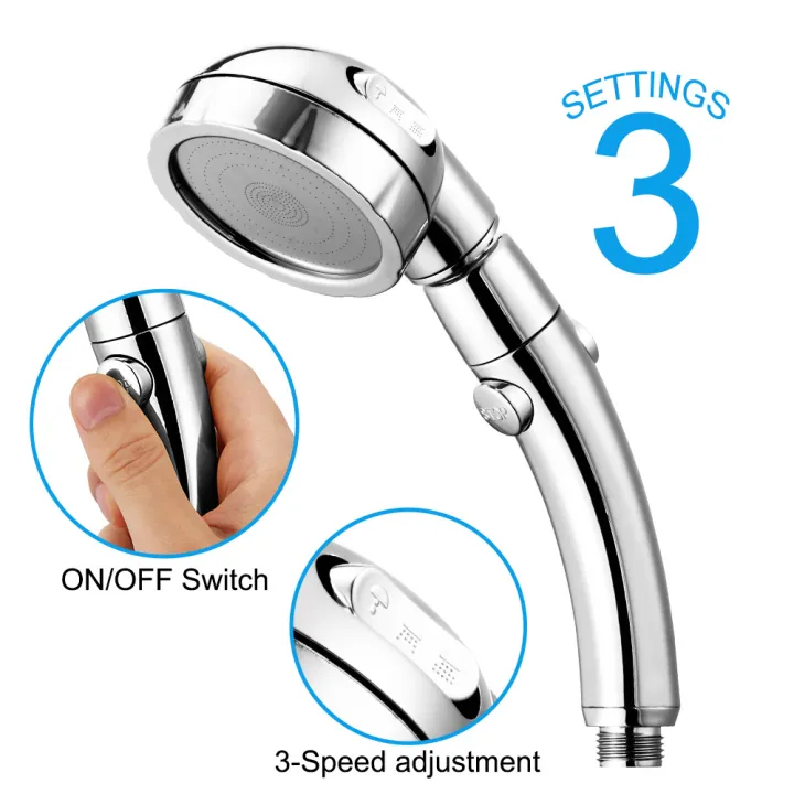 Luxury Rain Shower Head Handheld Set Anion High Pressure Bathroom Rainfall Gadgets Water Saving ...