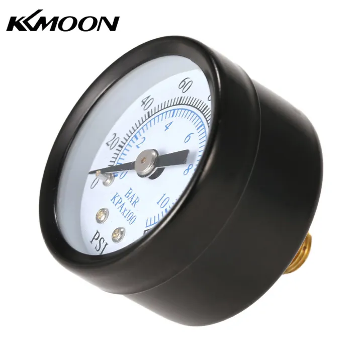 KKmoon 40mm 0~200psi 0~14bar Pool Filter Water Pressure Dial Hydraulic Pressure Gauge Meter ...