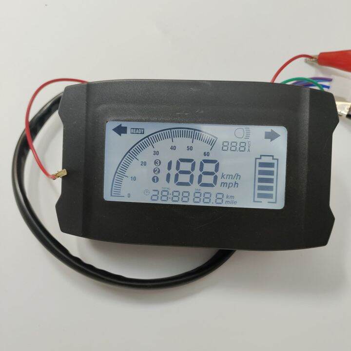 White Screen Display Speedometer Battery Level Voltage Indicator ...