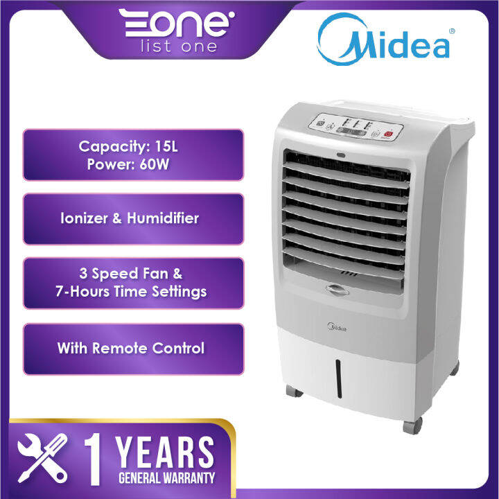 Midea 15L Tank Capacity Built-In Ionizer Air Cooler MAC-215F With ...