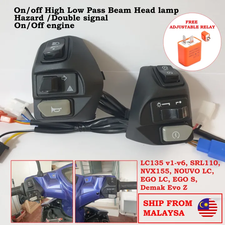 Handle switch LC135 v1-v7 / NVX155 / EGO LC / EGO S / Nouvo / Demak Evo ...