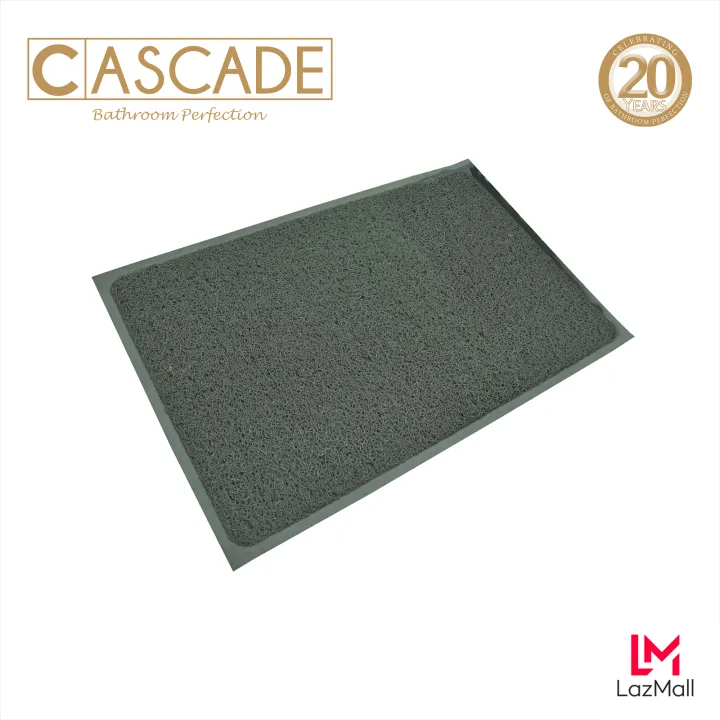 Cascade 40 cm x 60 cm Rubber Door Mat in Gray | Lazada PH