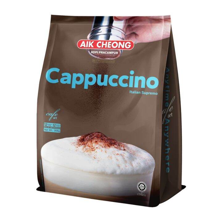 Aik Cheong Cappuccino with Choco Granules - Cafe Art (25g x 12 Sachets ...
