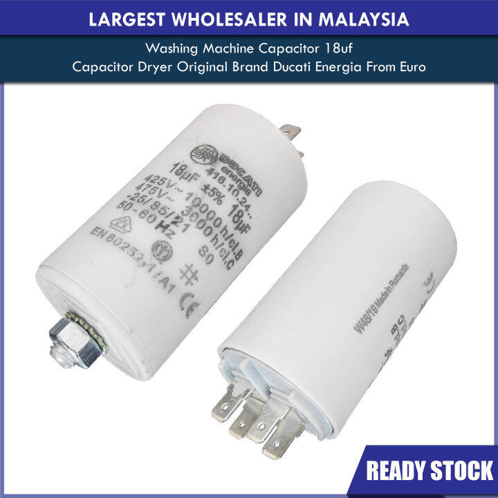 18uf Electrolux Dryer Capacitor (Original Ducati) 18 uf Made In Europe ...