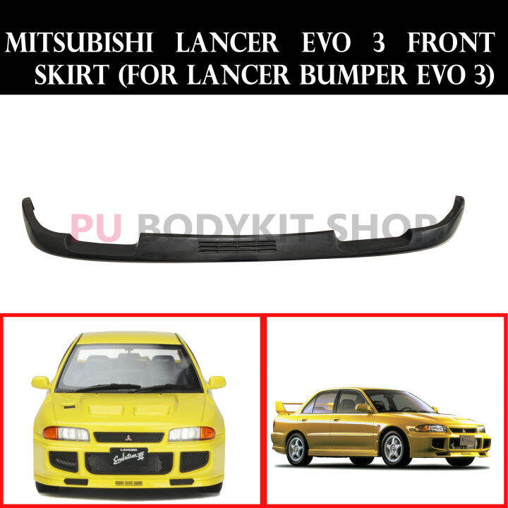 MITSUBISHI LANCER EVO 3 FRONT SKIRT (FOR LANCER BUMPER EVO 3) | Lazada