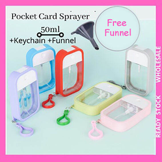 50ml Travel Portable Alcohol spray bottle Card Type Alcohol bottle ...