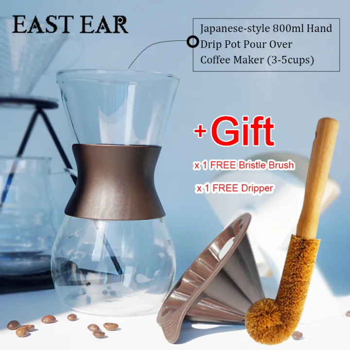 EASTEAR Japanese-style 800ml Hand Drip Pot Dripper Pour Over Coffee ...