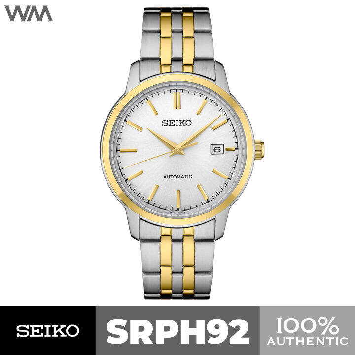 Seiko Two Tone White Dial Stainless Steel Automatic Watch SRPH92 SRPH92K1 | Lazada PH