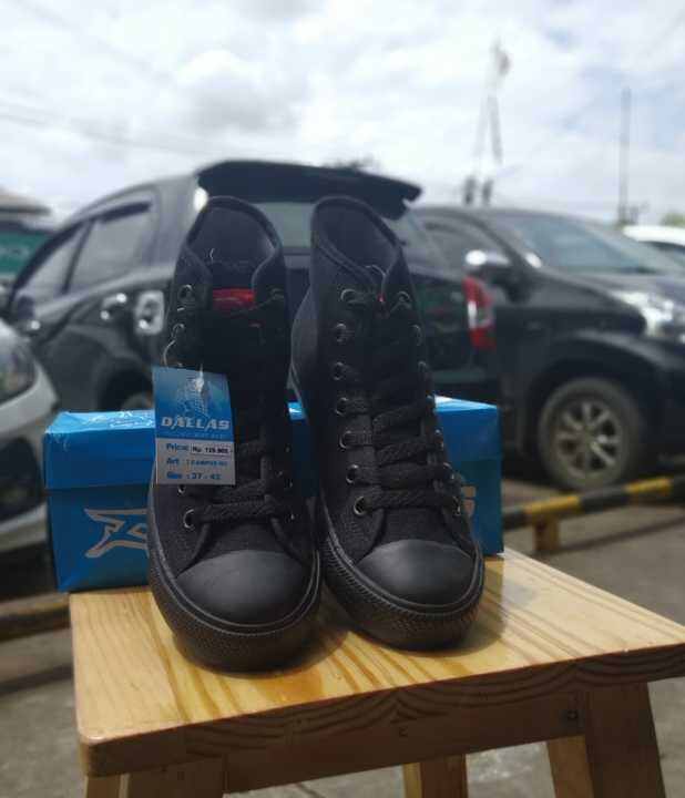 [COD]sepatu dallas full black[hitam polos] termurah dan terlaris yang ...