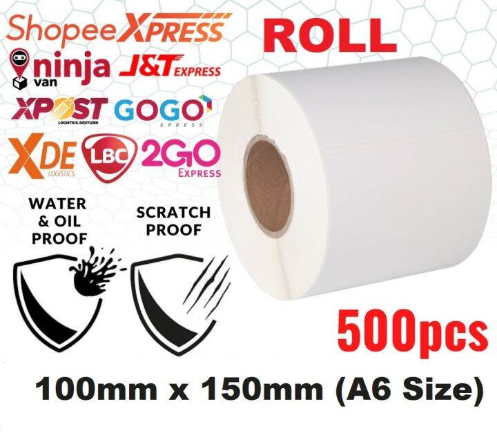 A6 waybill sticker Thermal Sticker Paper 100*150mm (500/350 Sheets per ...