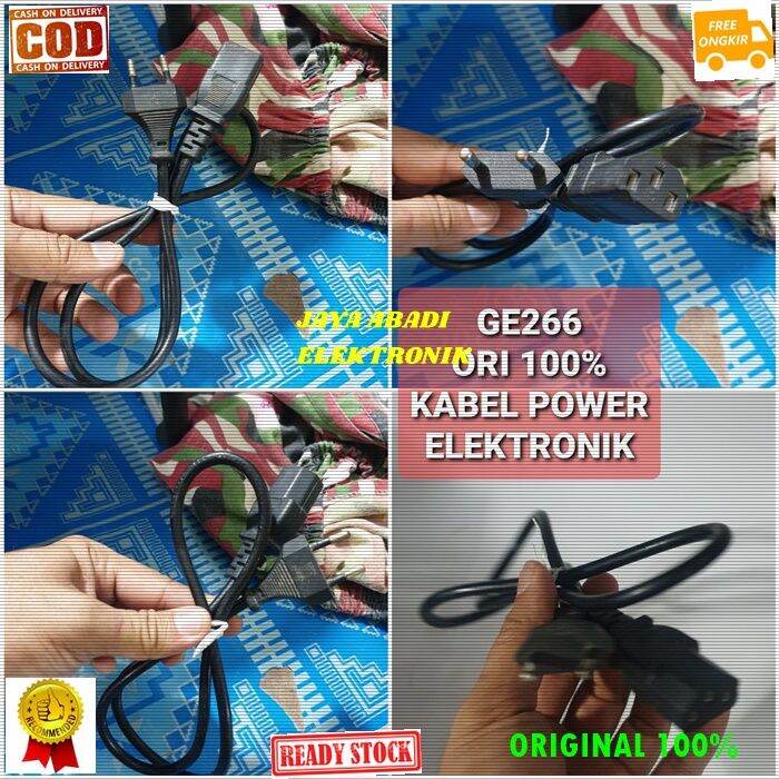 G266 ORIGINAL KABEL POWER ADAPTOR LAPTOP DLL 3 LUBANG KOMPUTER PC ELEKTRONIK CABEL CABLE LISTRIK ...