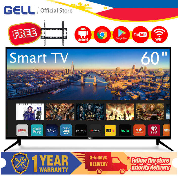 GELL 60inch smart tv 55 inches led tv flat screen smart tv sale Android ...