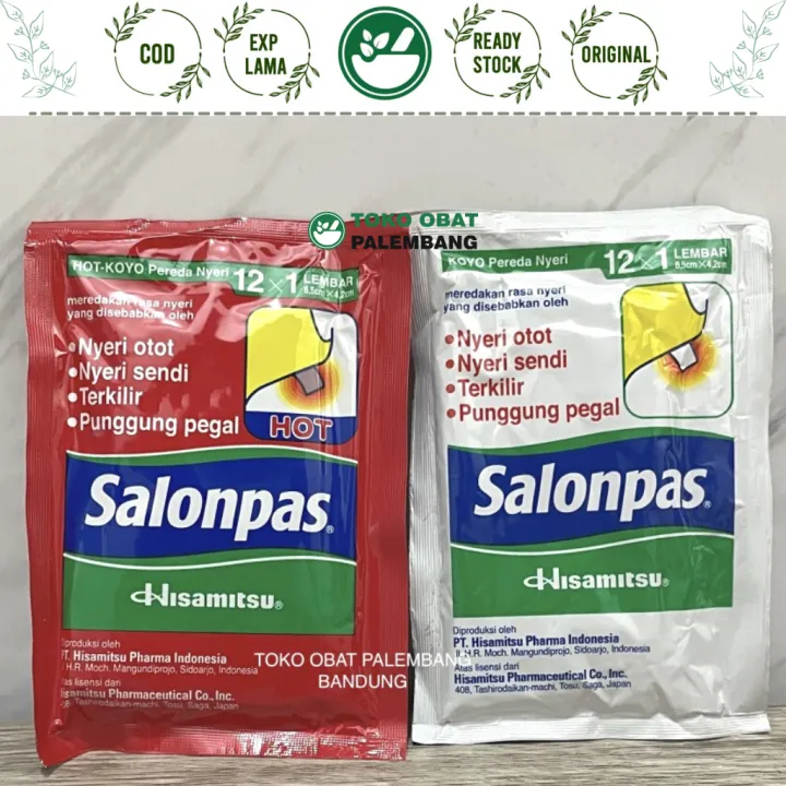 SALONPAS KOYO HISAMITSU 12 X 1 LEMBAR BIRU & MERAH NYERI OTOT PEGAL ...